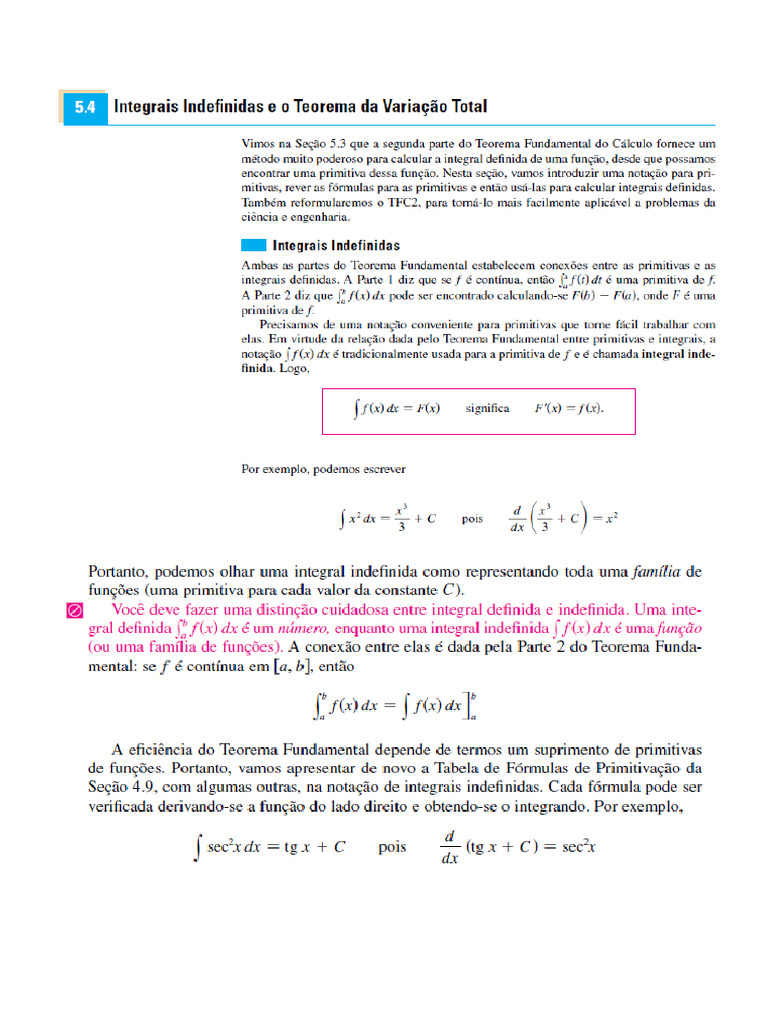 Integrais Indefinidas e As Técnicas de Integração - Por Substituição e ...