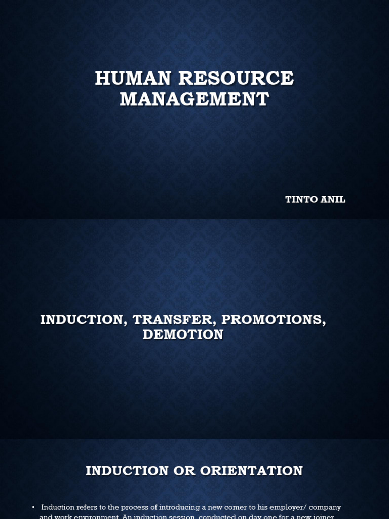 Induction, Transfer, Promotion,Demotion | PDF | Employment | Labor