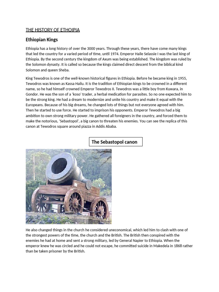 Ethiopian Kings & Key Historical Events | PDF | Ethiopia | Africa