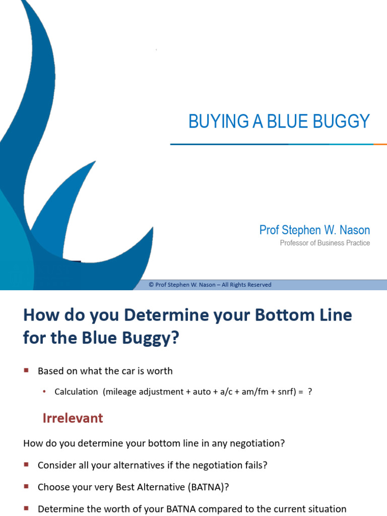 02 Dist Blue Buggy v2 Stu | PDF | Negotiation