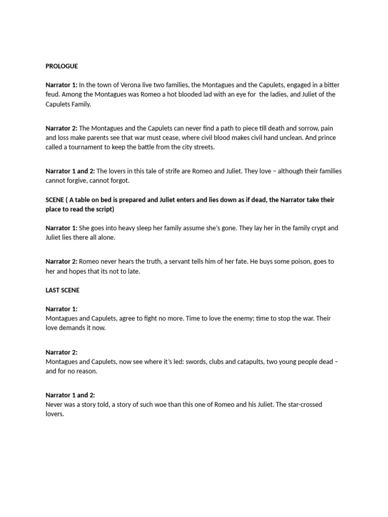 Narrstor Script (R and J) | PDF