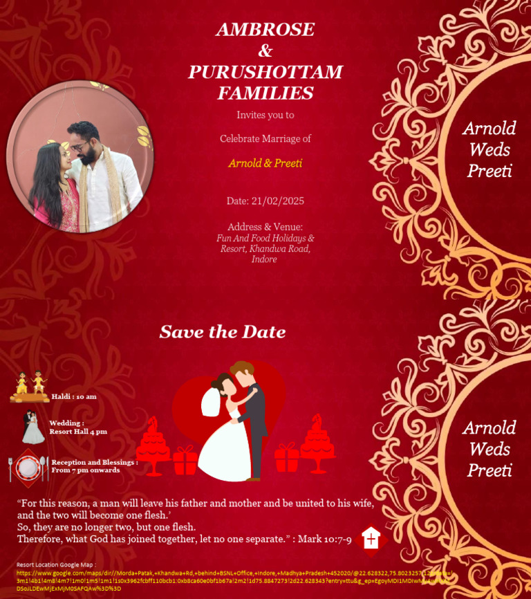 Arnold & Preeti Wedding | PDF