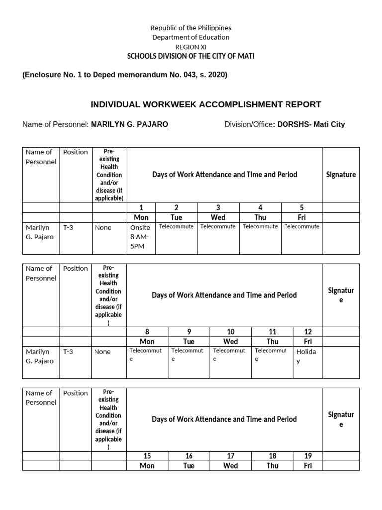 Accomplishment Report For June | PDF