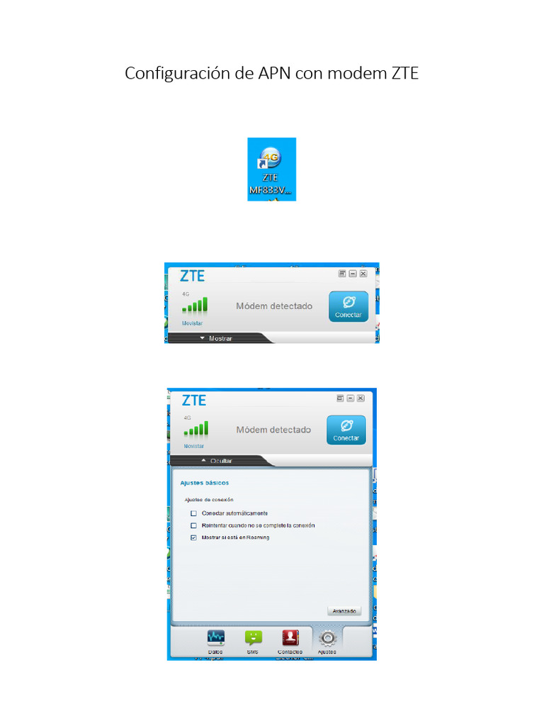 Configuración APN ZTE para Movistar | PDF