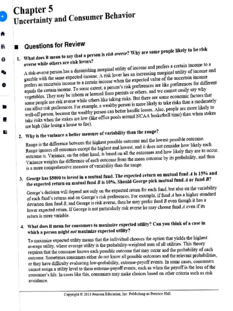 RISK - QUES | PDF | Financial Risk | Risk Aversion