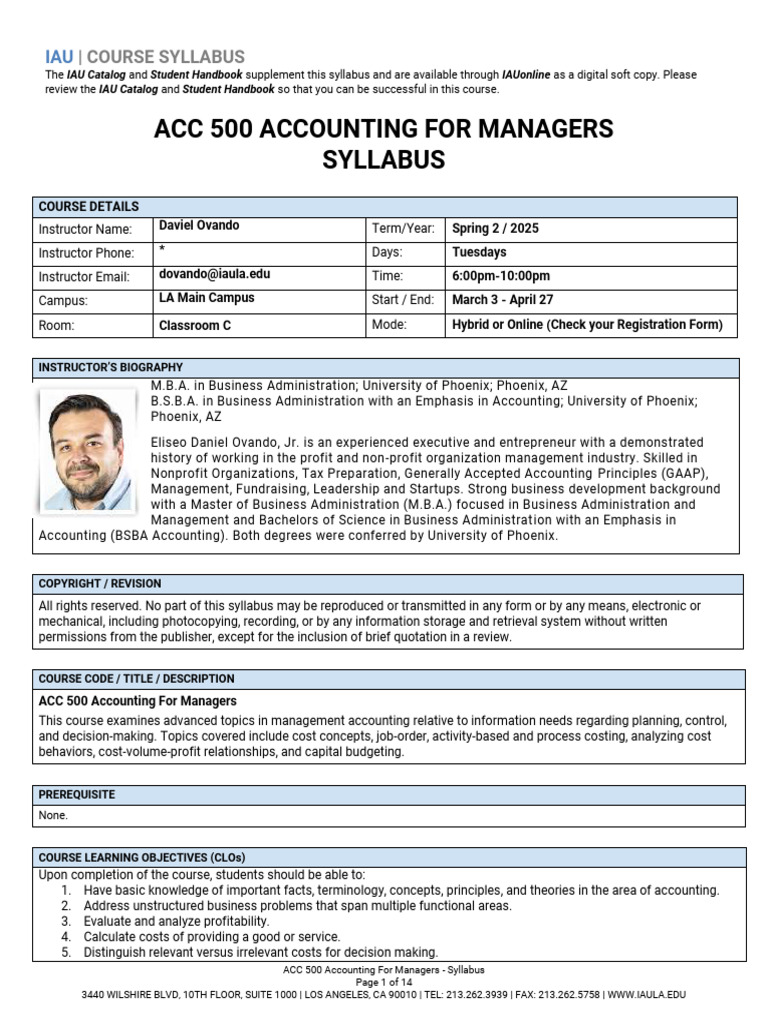 Acc500b Accounting For Managers | PDF | Plagiarism | Capital Budgeting