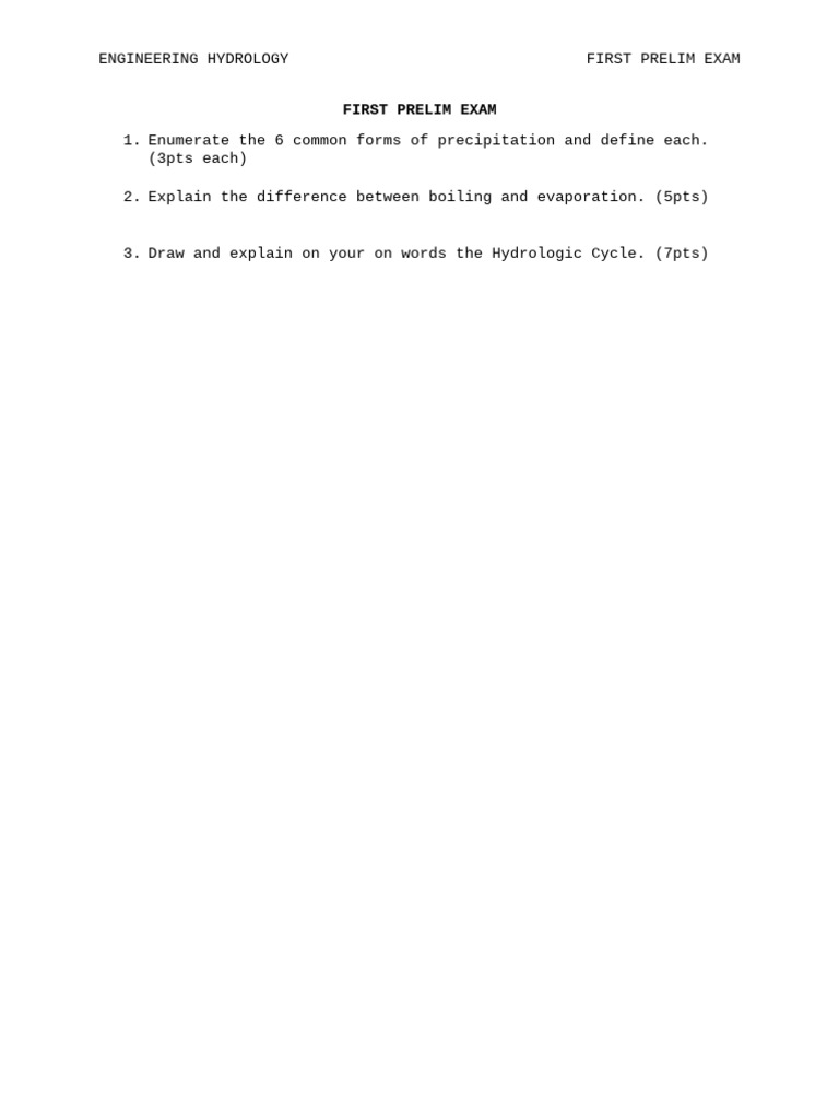 First Prelim Exam (1) | PDF