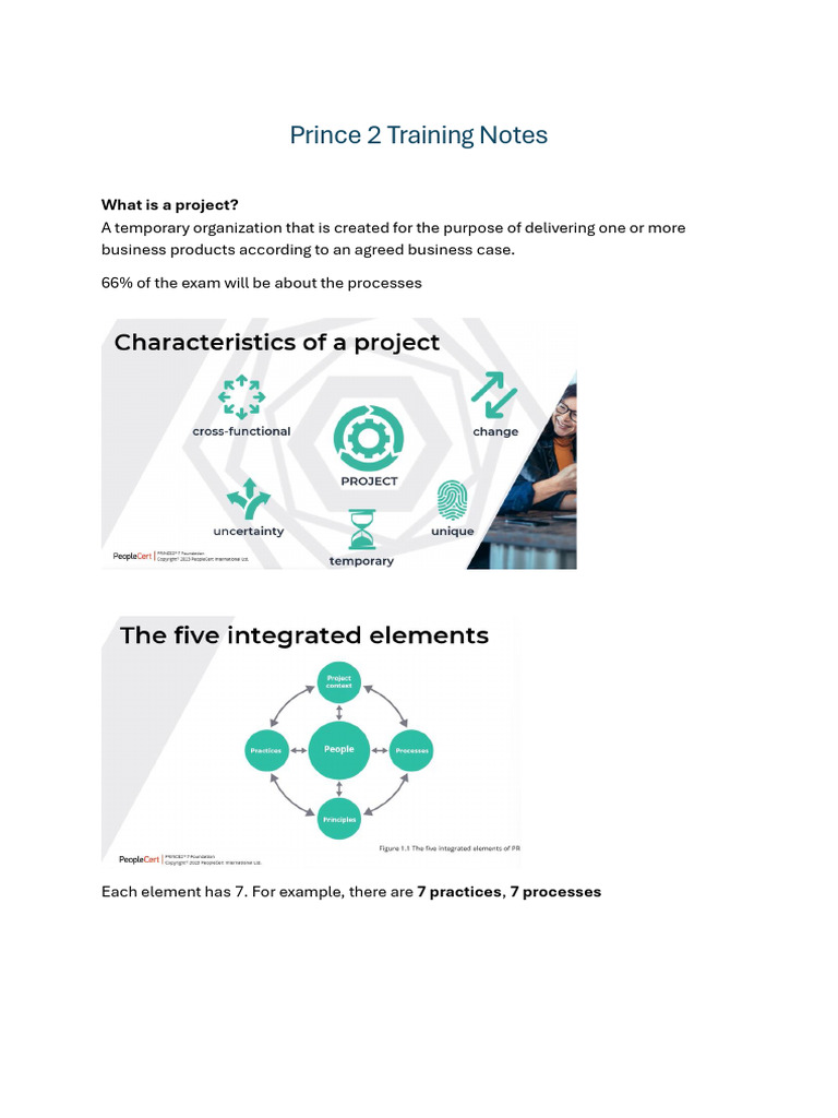 PRINCE2 Study Guide Overview | PDF