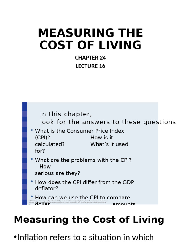 Understanding the Consumer Price Index | PDF | Cost Of Living ...