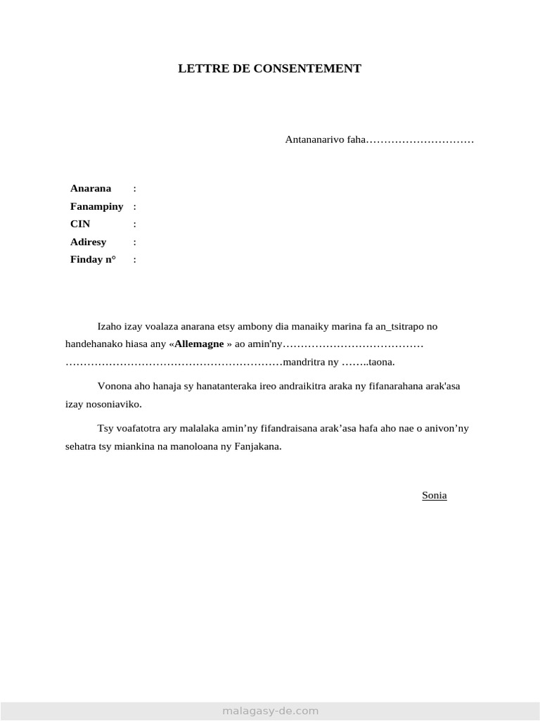 Lettre d'Engagement Consentement-bc199a5c1fdc0ecfb28d2e32ef532a13 | PDF