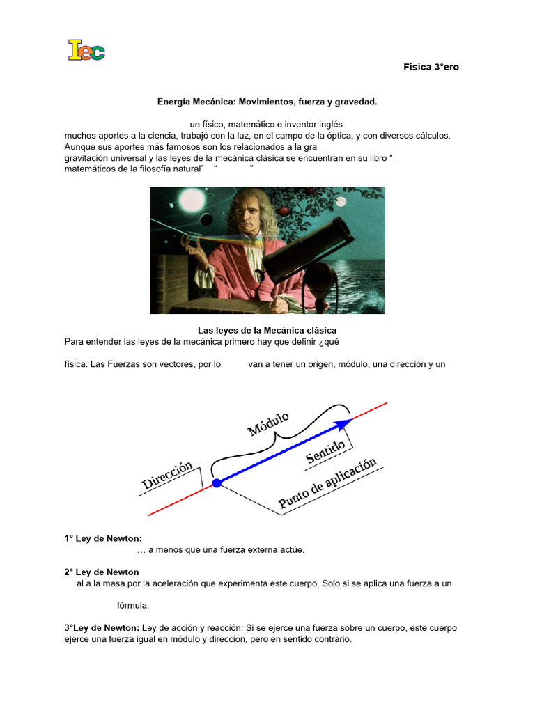 Energia Mecanica Movimientos Fuerza y Gravedad | PDF | Fuerza | Gravedad