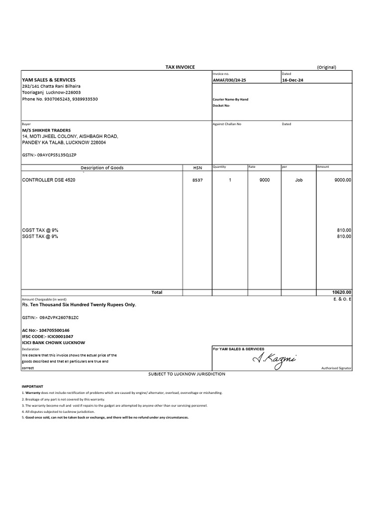 Tax Invoice: (Original) | PDF | Taxes