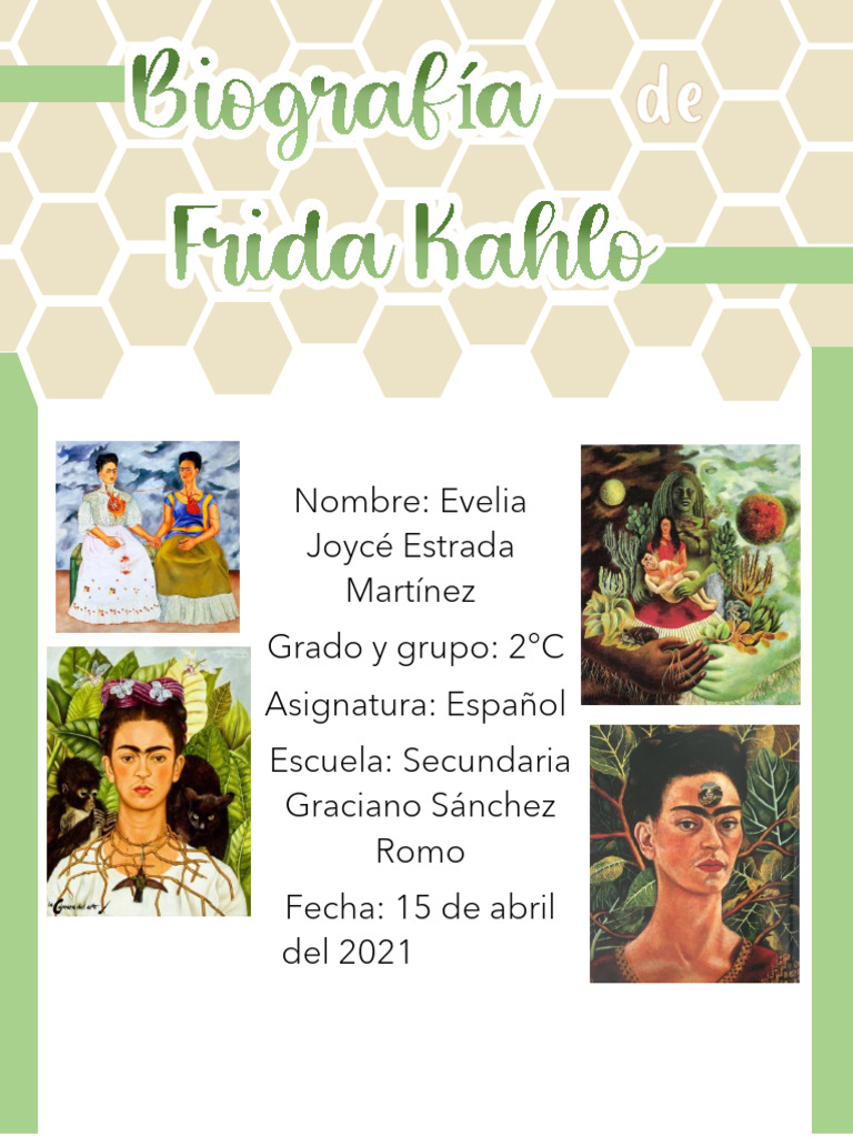 Biografia Frida Kahlo producto final (Español 2°C) | PDF | Las artes