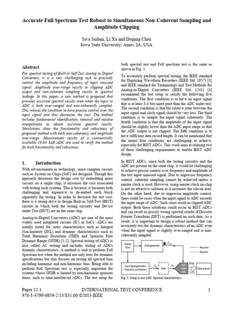 Accurate Full Spectrum Test Robust To Simultaneous Non-Coherent ...