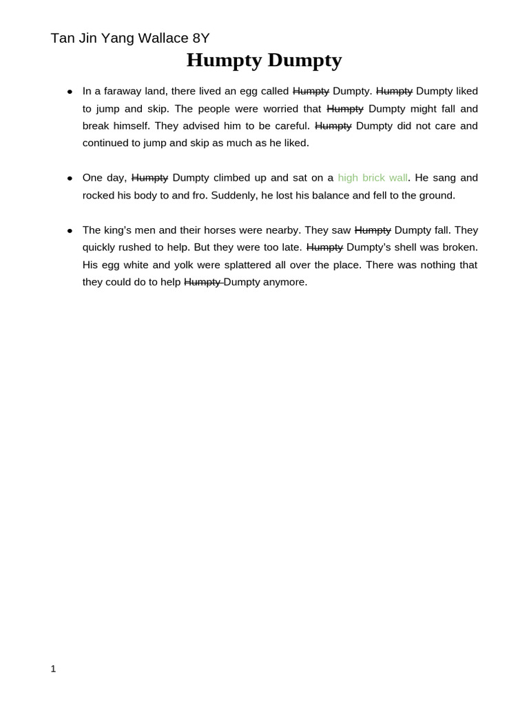 Tan Jin Yang Wallace - 8Y | PDF