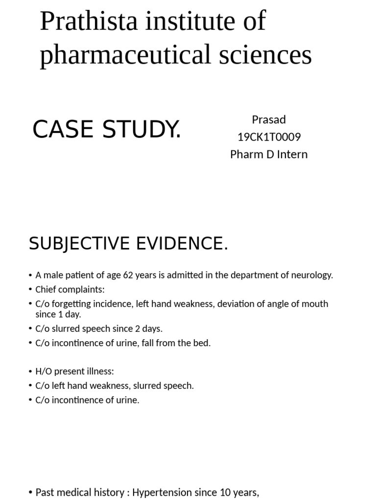 Case Study On Cerebrovascular Accident | PDF | Stroke | Diseases And ...