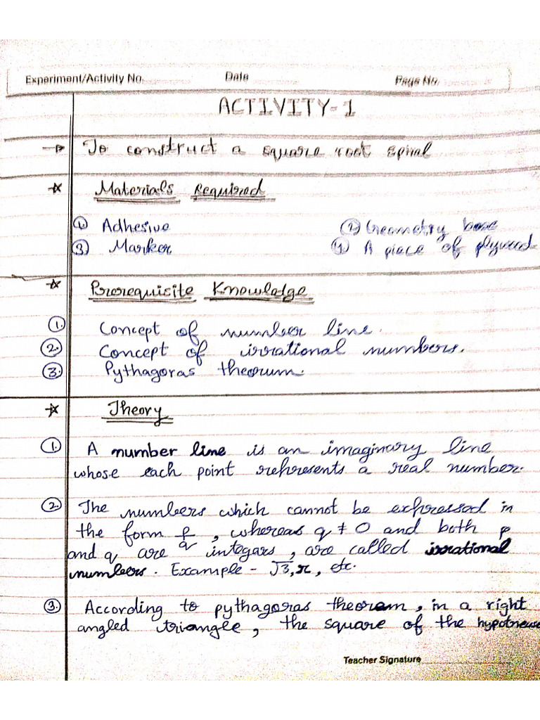 Maths Lab Manual Activities | PDF