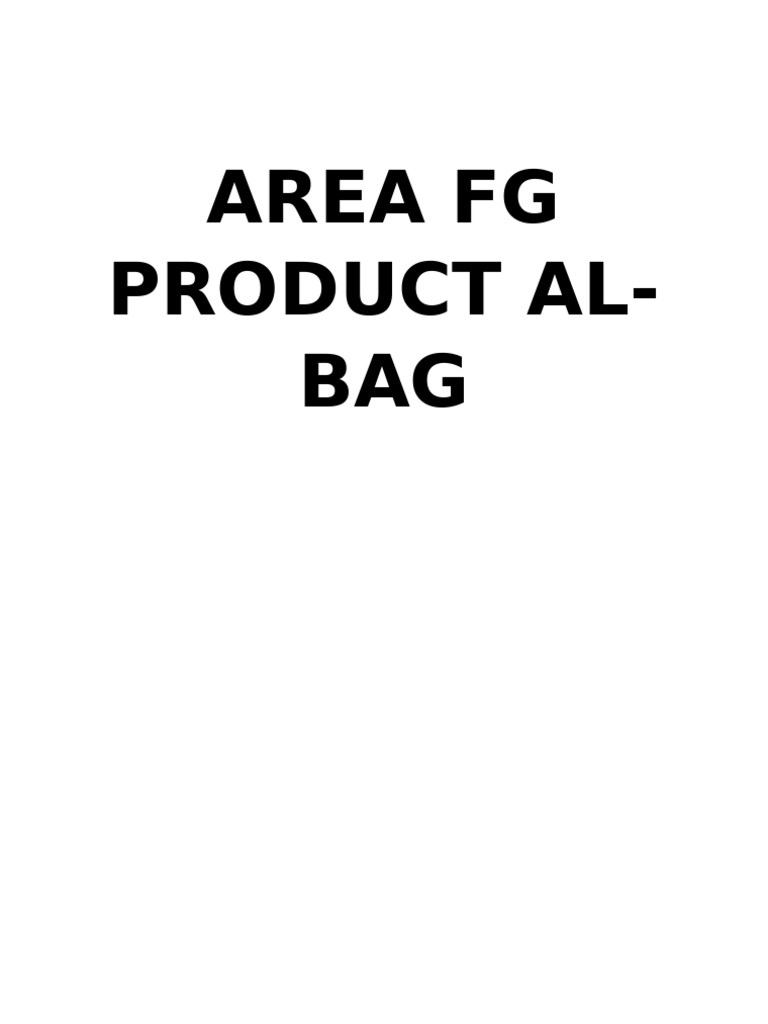 Area FG Product Al | PDF