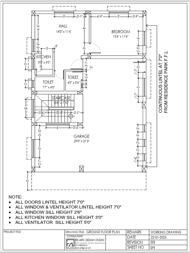 Ground Floor Plan Dimensions and Details | PDF | Buildings And ...