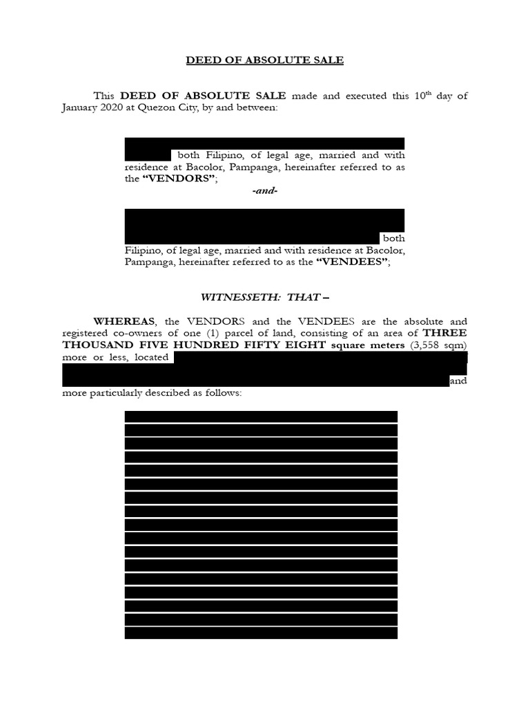Sample Writing_Deed of Sale -2 | PDF | Property Law | Common Law