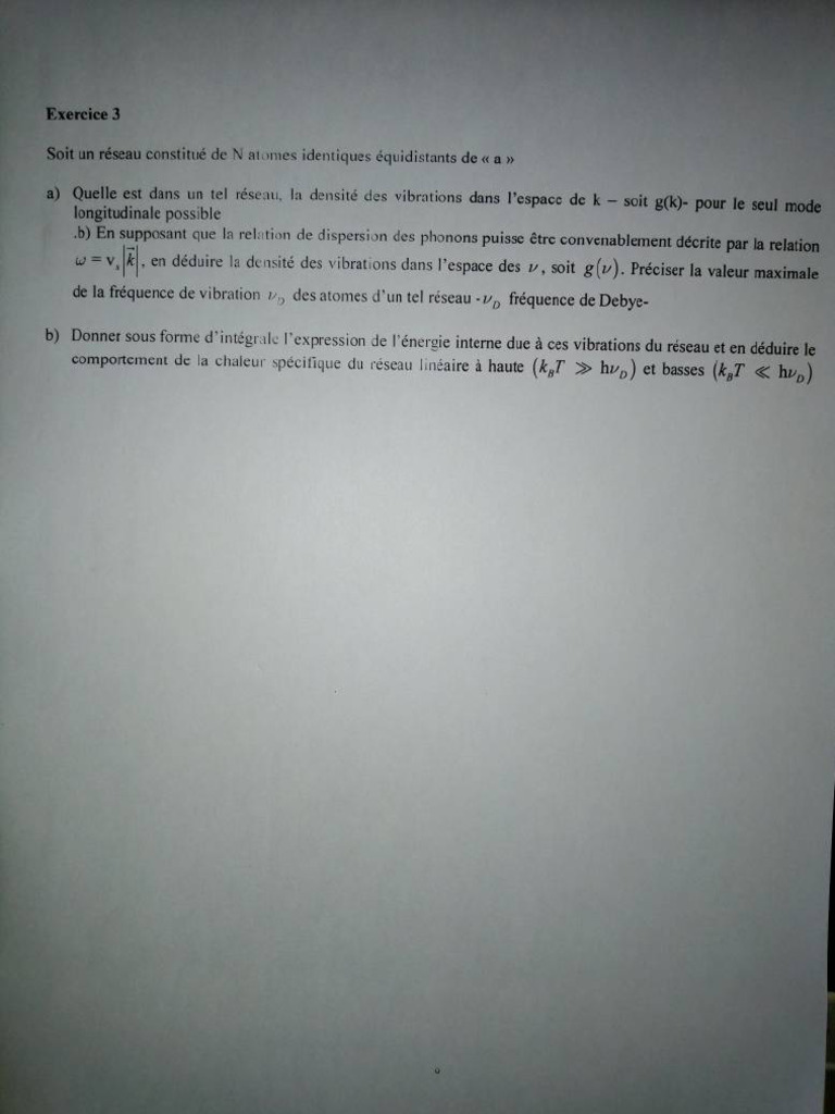 TD N°2 - Physique Du Solide 1 | PDF