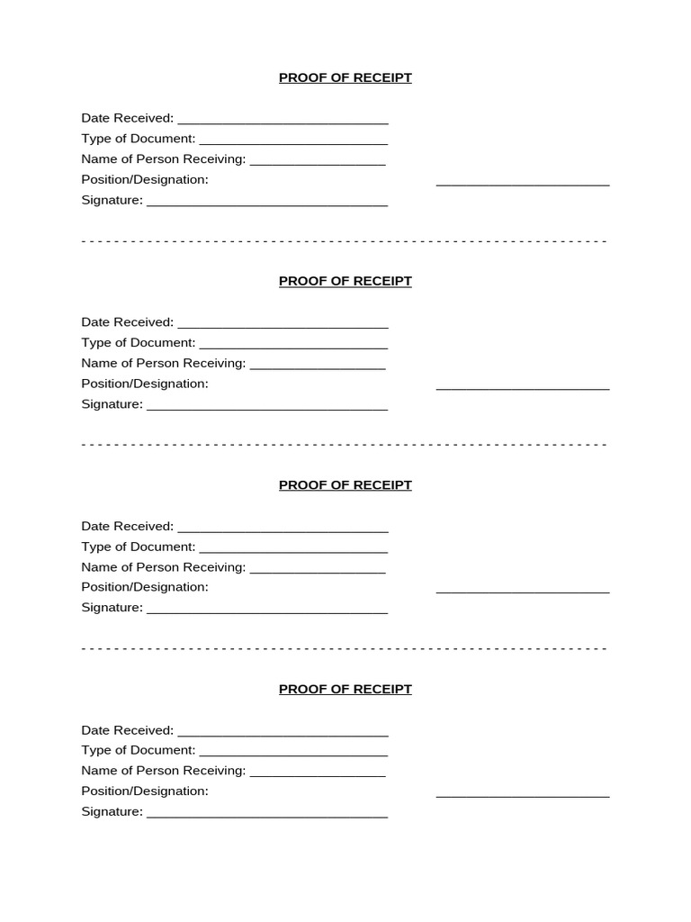 Receiving Document Template | PDF