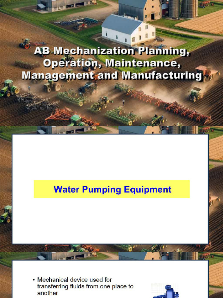 2.5 AB Mechanization Planning Operation Maintenance Management | PDF ...