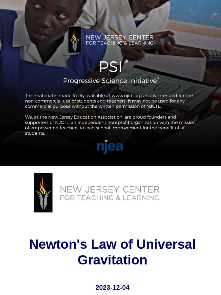 AP Physics 1 Gravitation | PDF | Orbit | Gravity