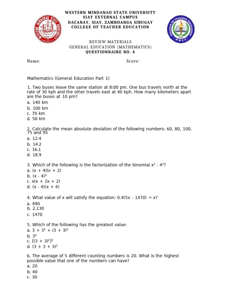 Mathematics-Gen Ed PDF | PDF | Triangle | Elementary Geometry