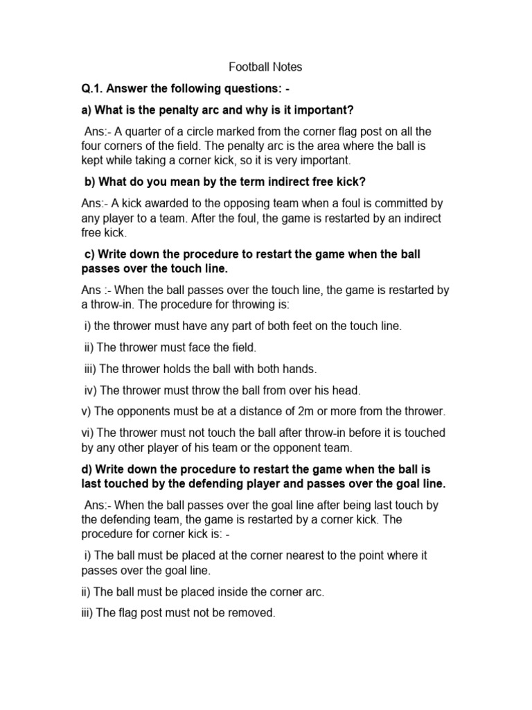 Comprehensive Football Rules Guide | PDF | Association Football | Team ...