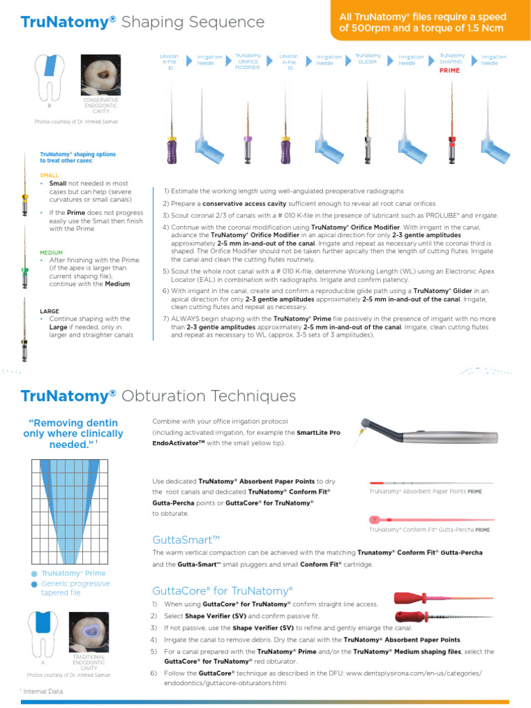 TruNatomy® Endodontic Shaping Guide | PDF | Medical Specialties ...