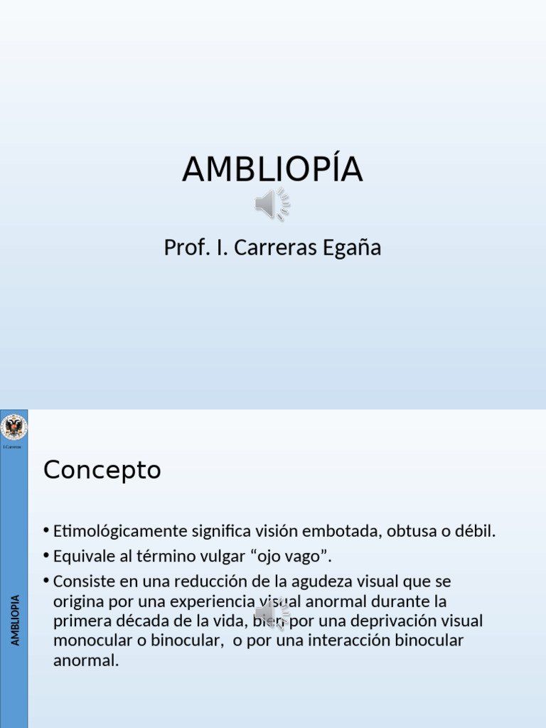 Guía sobre la Ambliopía: Causas y Tratamiento | PDF | Percepción visual ...