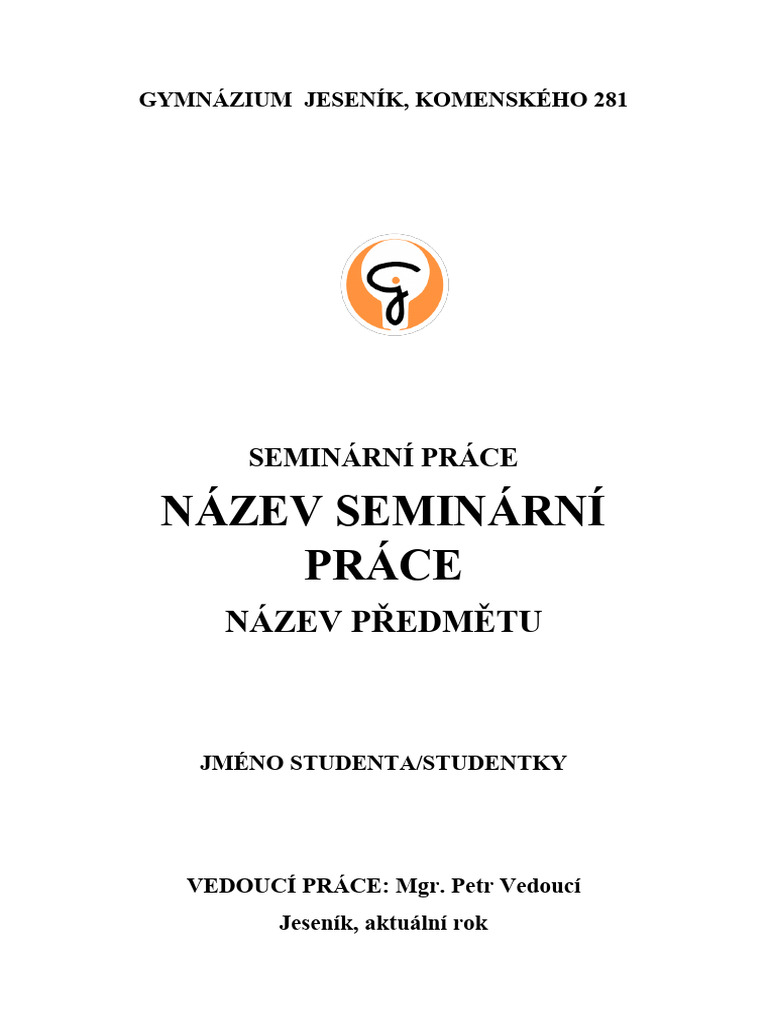 Seminarni Prace Vzor | PDF