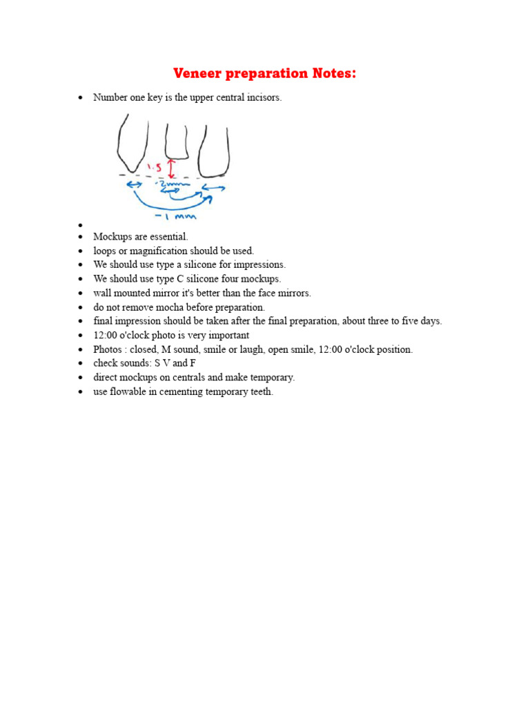 Essential Veneer Preparation Techniques | PDF