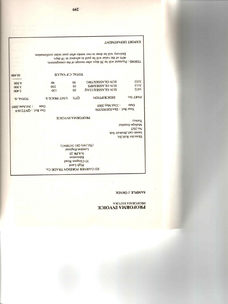Proforma Fatura | PDF