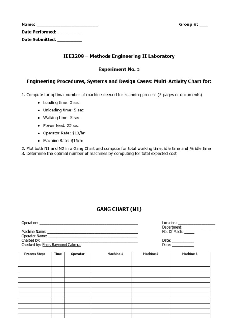 IEE2208_Activity 2_Multi-Activity Chart | PDF