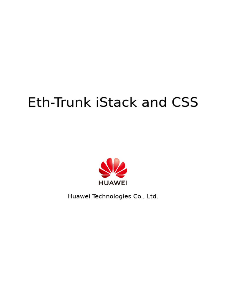 7, Eth trunk istatc and css | PDF | Network Switch | Computer Network