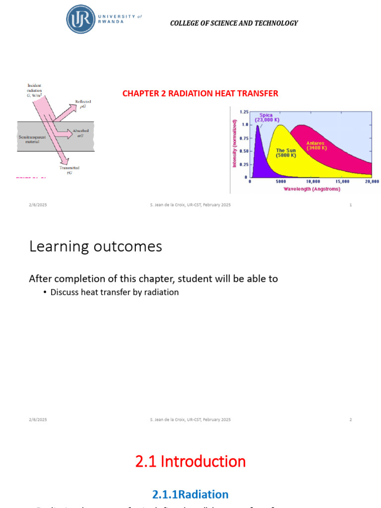 Chapter 2 Radiation Heat Transfer | PDF | Electromagnetic Radiation ...