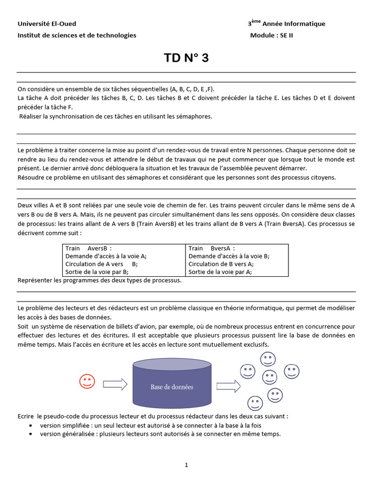 Synchronisation des processus en informatique | PDF | Informatique ...