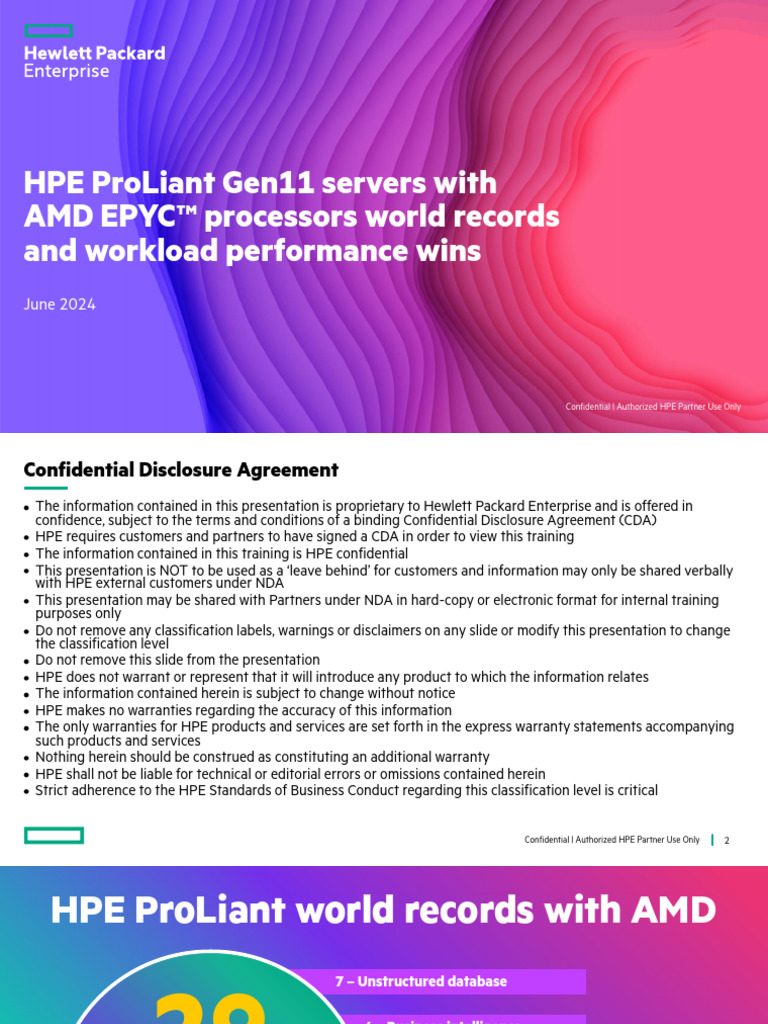 Product Presentation - HPE ProLiant Gen11 Servers With AMD EPYC ...