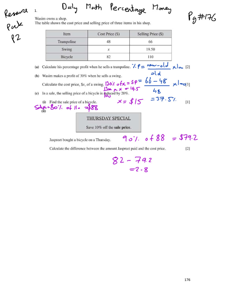 Percentages Questions - 3rd Feb'25 | PDF