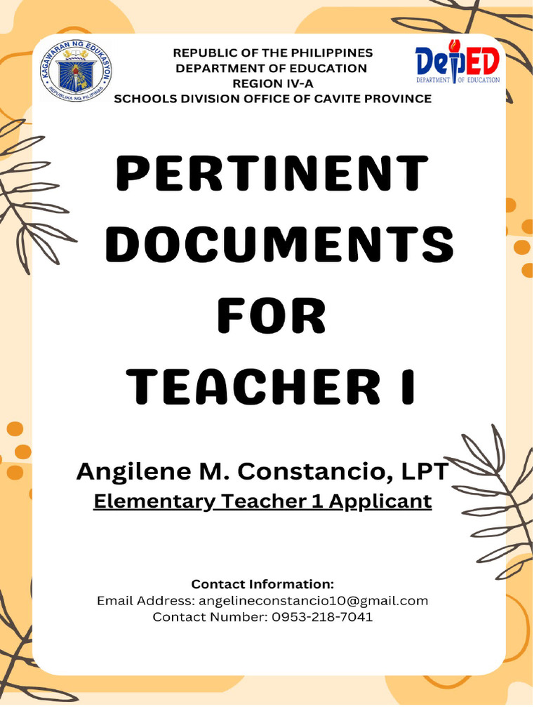 Pertinent Documents | PDF