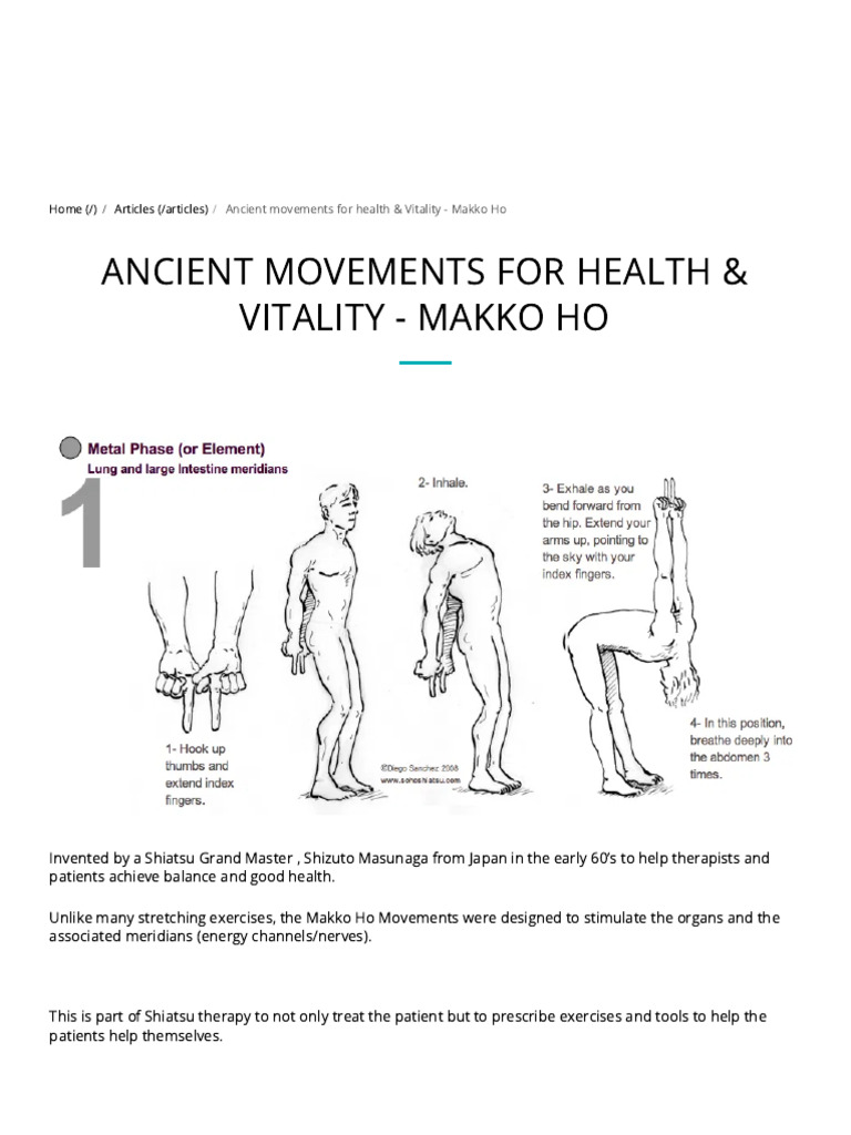Makko Ho - Movements For Self Healing & Vitality | PDF