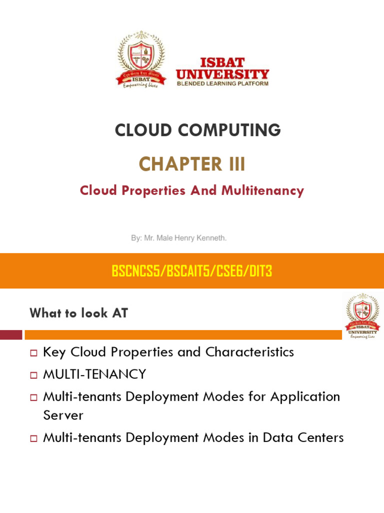3 Cloud Properties And Multitenancy | PDF | Cloud Computing | Databases
