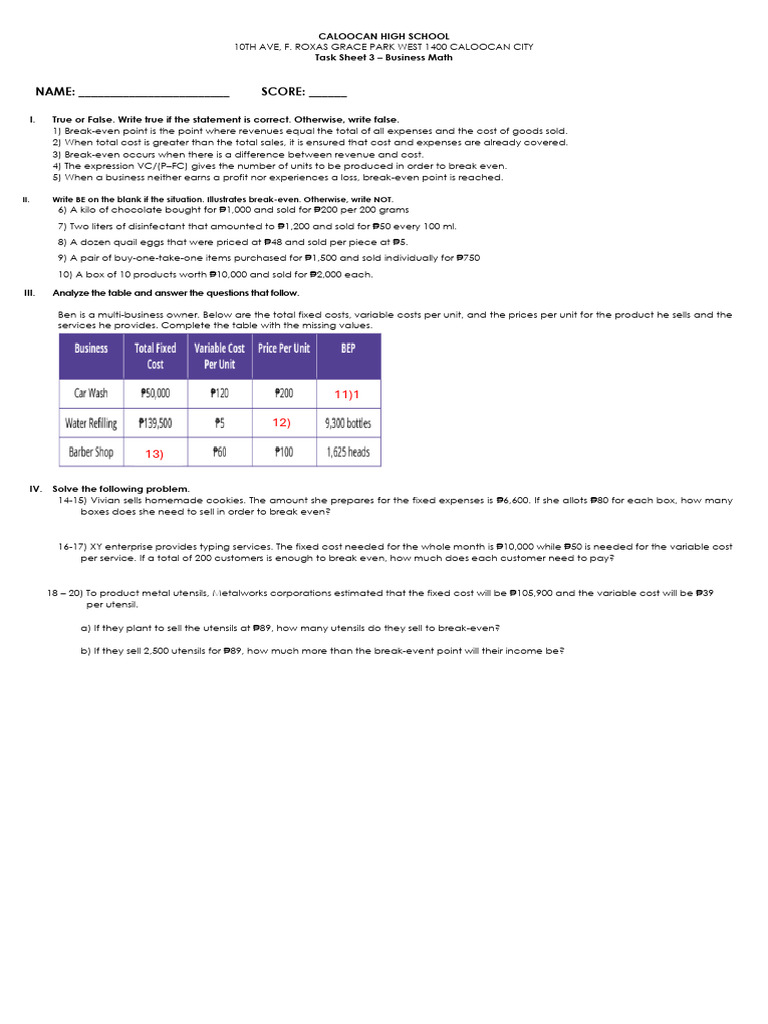 Q4 BM Task Sheet3 | PDF | Economies | Economics