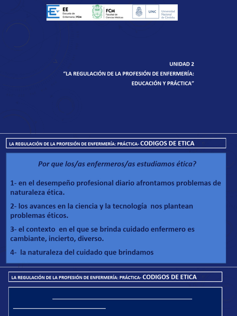 Ética en Enfermería: Códigos y Práctica | PDF | Enfermería | Ética profesional