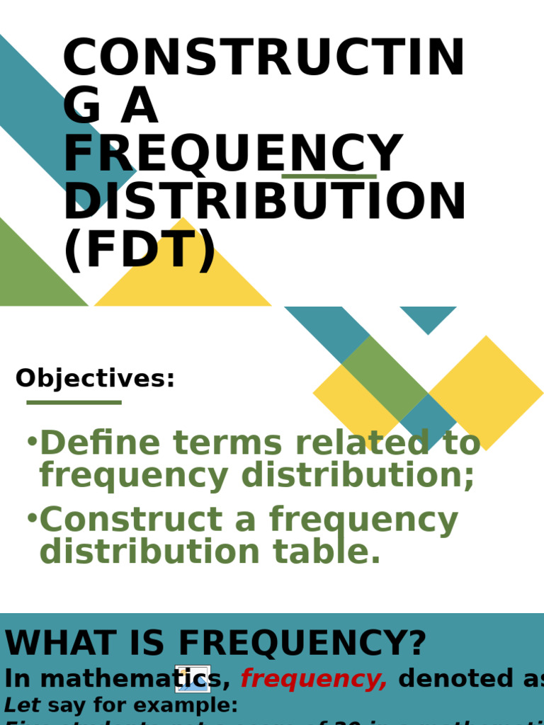 Constructing a Frequency Distribution.1 | PDF | Mathematics