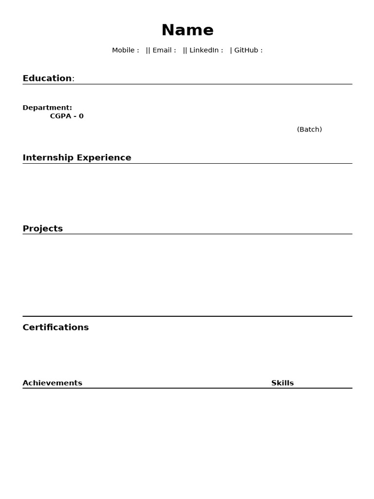 Resume Template for Scribd Users | PDF