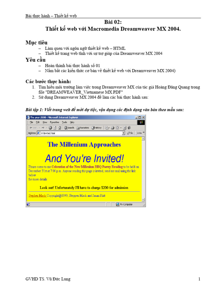 Tailieuxanh Baith02 HTML Dreamweaver 0198 | PDF