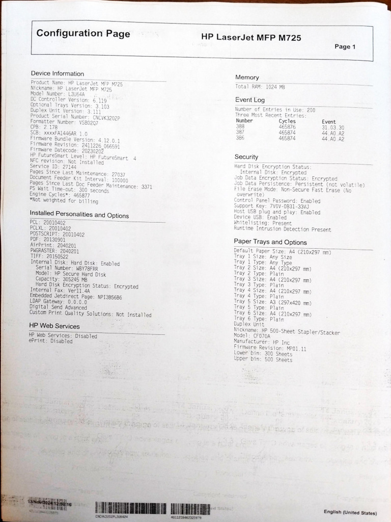 Embedded HP JetDirect J8028E Info | PDF | Fax | I Pv6